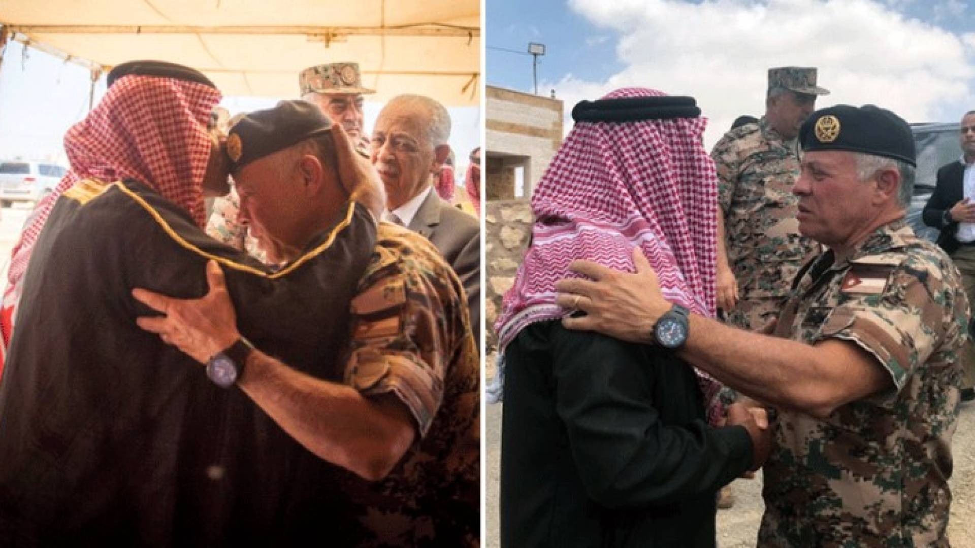 Roya News | King visits families of martyr Huwaitat, martyr Aqarbeh