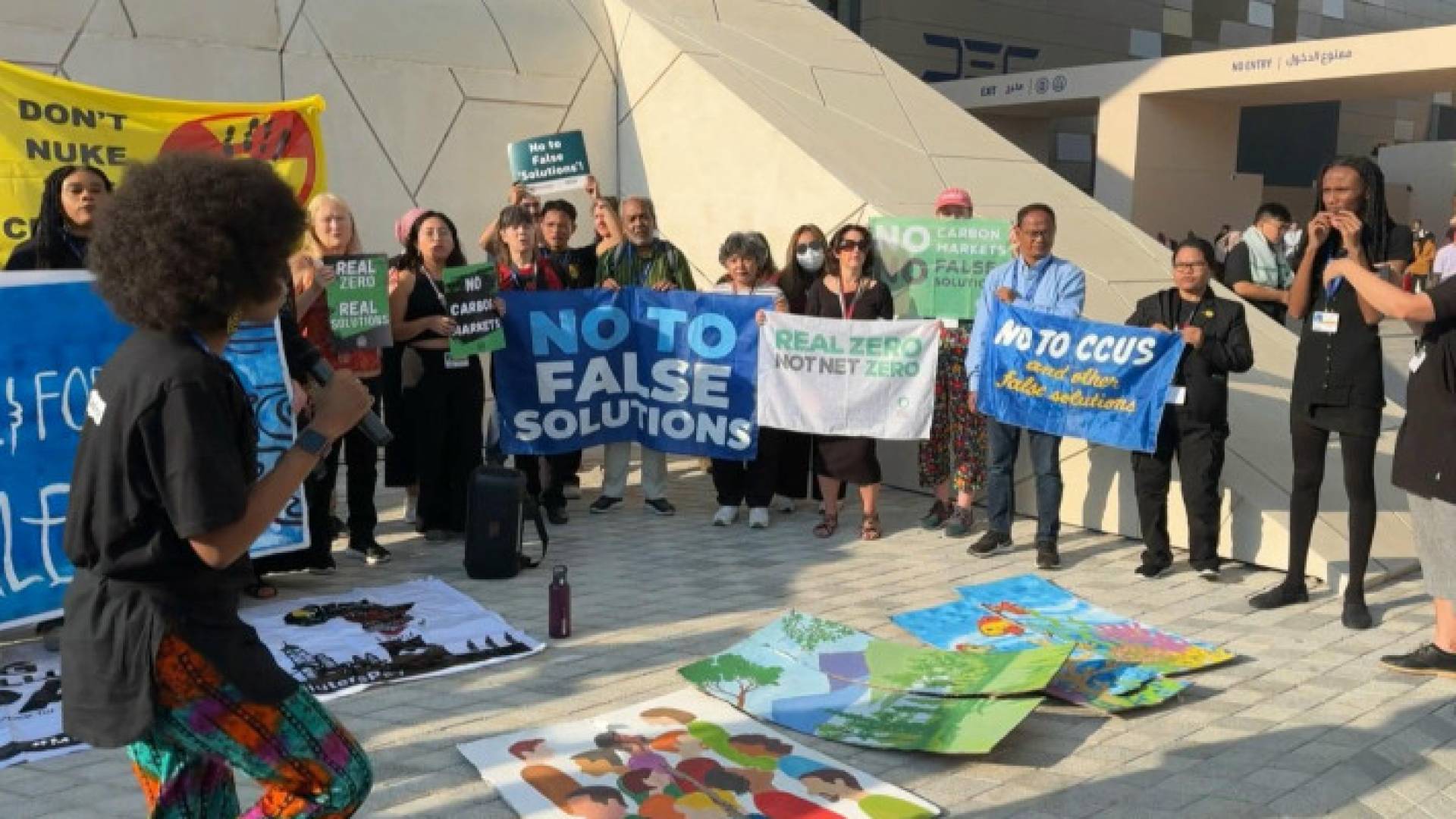 Roya News | Climate activists protest outside COP28 talks in Dubai