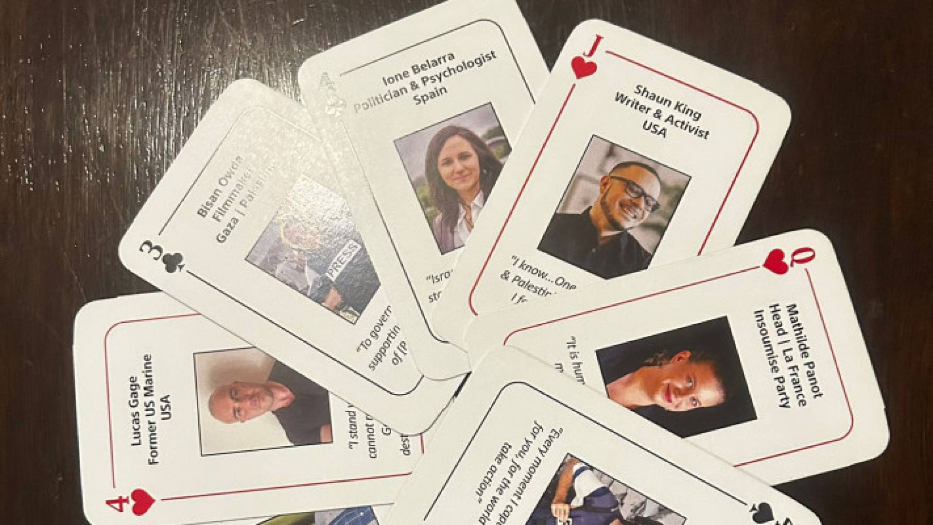 Roya News | IMAGES - “Champions of Palestine” card deck honors pro-Gaza ...