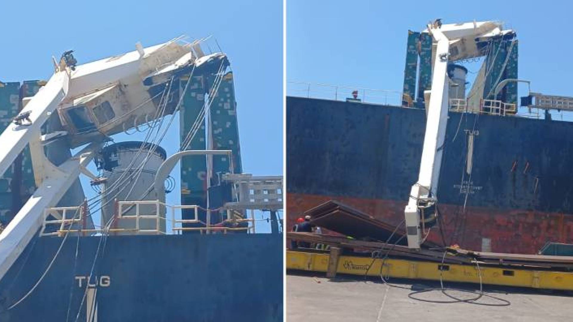 Roya News | Injury reported as crane falls from ship at Aqaba Port